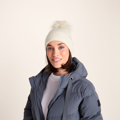 Anya Supersoft Rib Knit Hat in Vanilla | TOG24