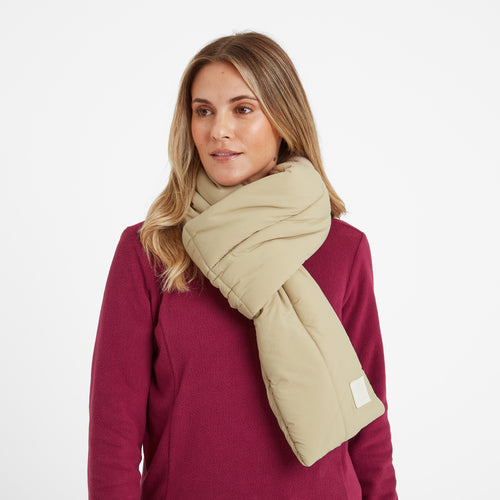 Clough Padded Scarf in Taupe | Lightweight and Warm | TOG24