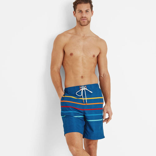 Colton Men's Swim Shorts in Steel Blue Marl | TOG24