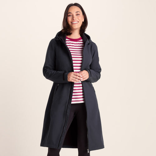 Enya Womens Longline Waterproof Softshell Jacket - Dark Indigo – TOG24