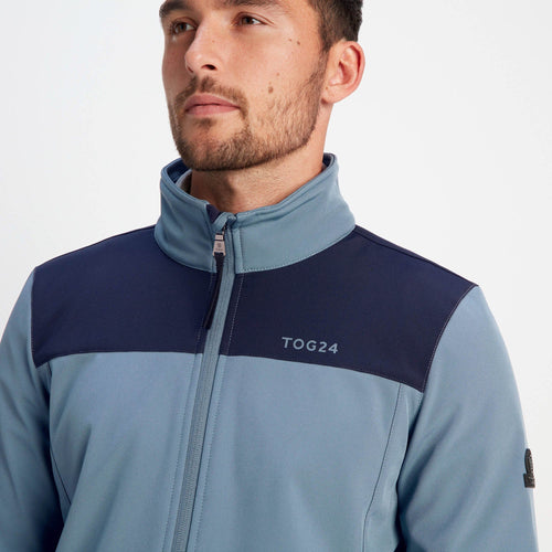 Feizor Mens Softshell Jacket - Steel Blue/Navy | TOG24