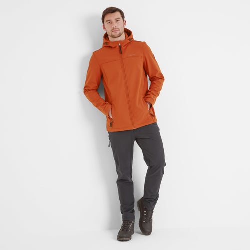 Feizor Mens Shower Resistant Softshell Jacket - Orange | TOG24