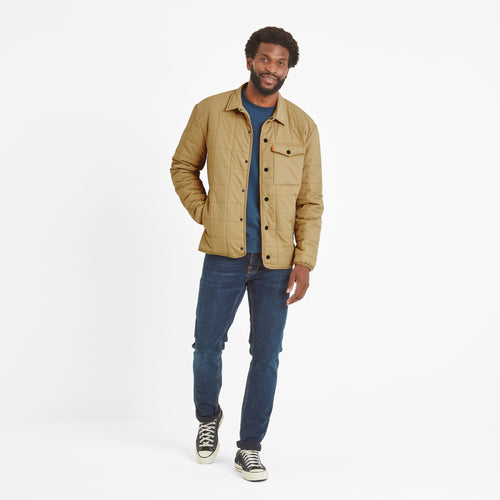 Keiran Mens Padded Shacket - Ochre Brown – TOG24