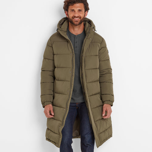 Langrick Mens Long Padded Jacket - Khaki – TOG24