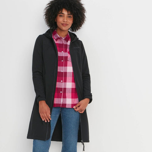 Marina Womens Extra Long Softshell Jacket - Black – TOG24