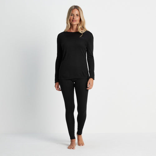Meru Black Womens Thermal Set | Thermal Womens Clothes | TOG24