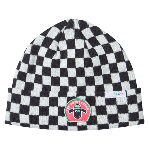 Uda Kids Shaun the Sheep Knit Hat - Black White Checkerboard – TOG24