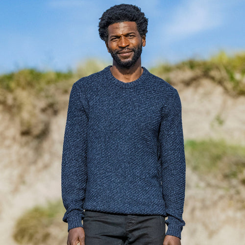 Jeremy Mens Knitted Jumper - Dark Indigo – TOG24