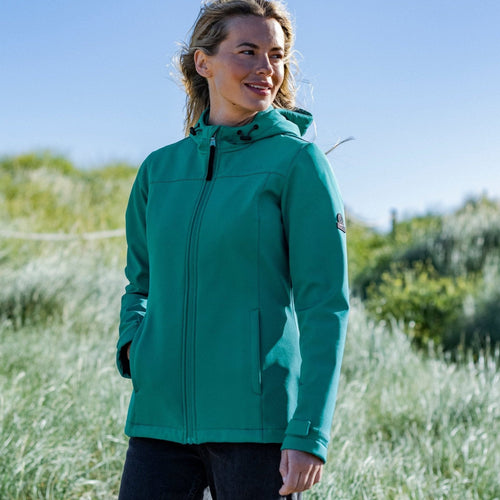 Keld Womens Shower Resistant Hooded Softshell Jacket - Teal – TOG24