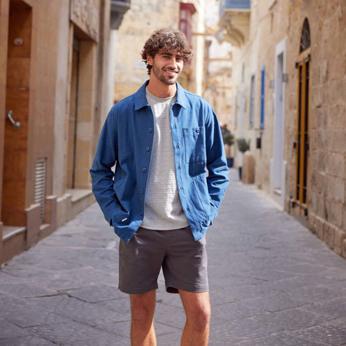 Maley Men's Shacket in Inky Blue | TOG24