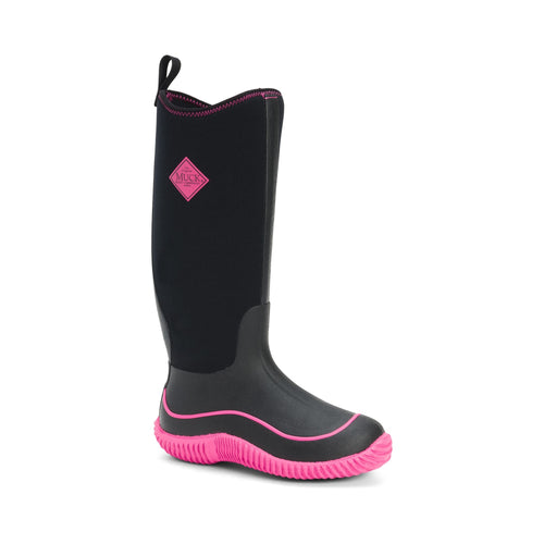 Muck Boots Hale Pull On Womens Wellington - Black/Pink – TOG24