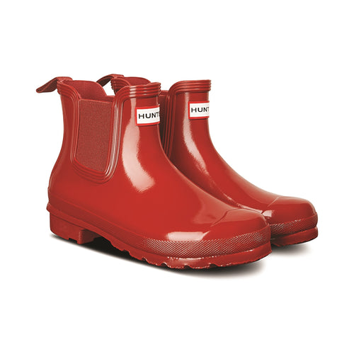 Hunter Original Chelsea Gloss Boot Womens - Military Red – TOG24