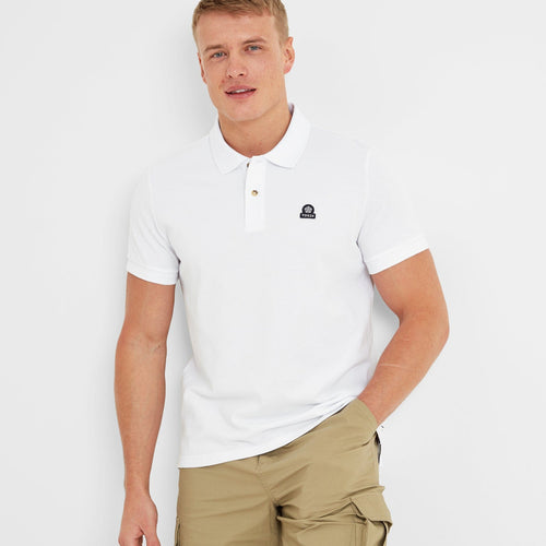 Aketon Mens Polo Shirt - Optic White – TOG24